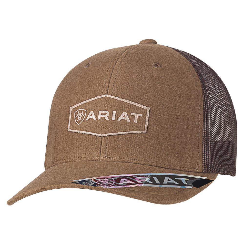 Ariat FlexFit Rectangle Logo Brown Cap