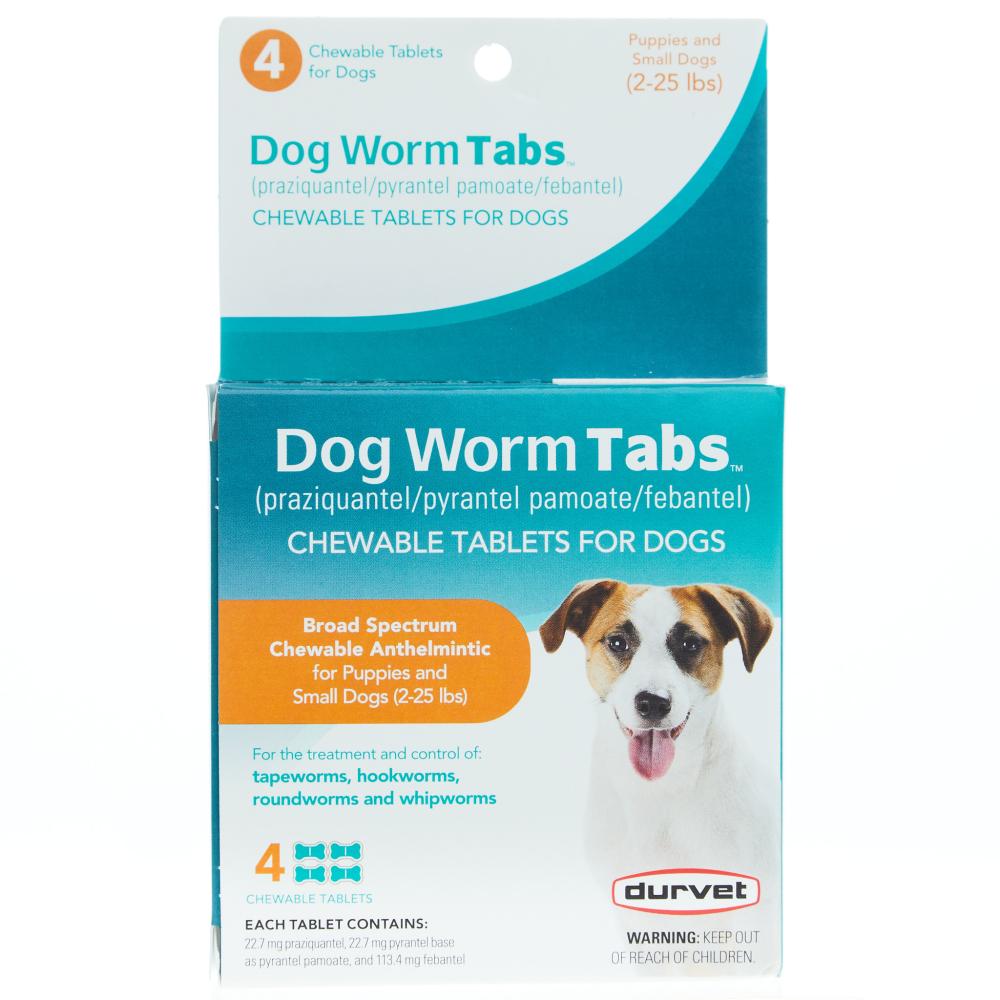Durvet Dog Worm Chewable Tabs 2-25Lb 4ct