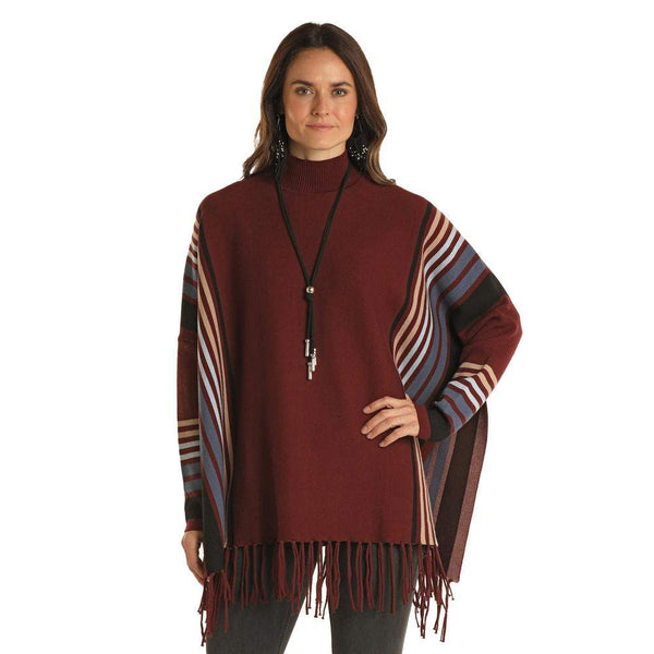 Panhandle Panhande Womens Long Sleeve Poncho Top