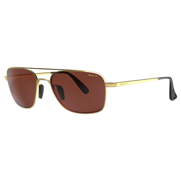 Bex Gold and Brown Mach Sunglasses