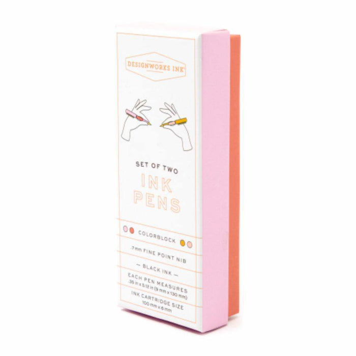 Designworks Ink Designwork Two Set Colorblock Pen Set Rosewood Blush — NRS