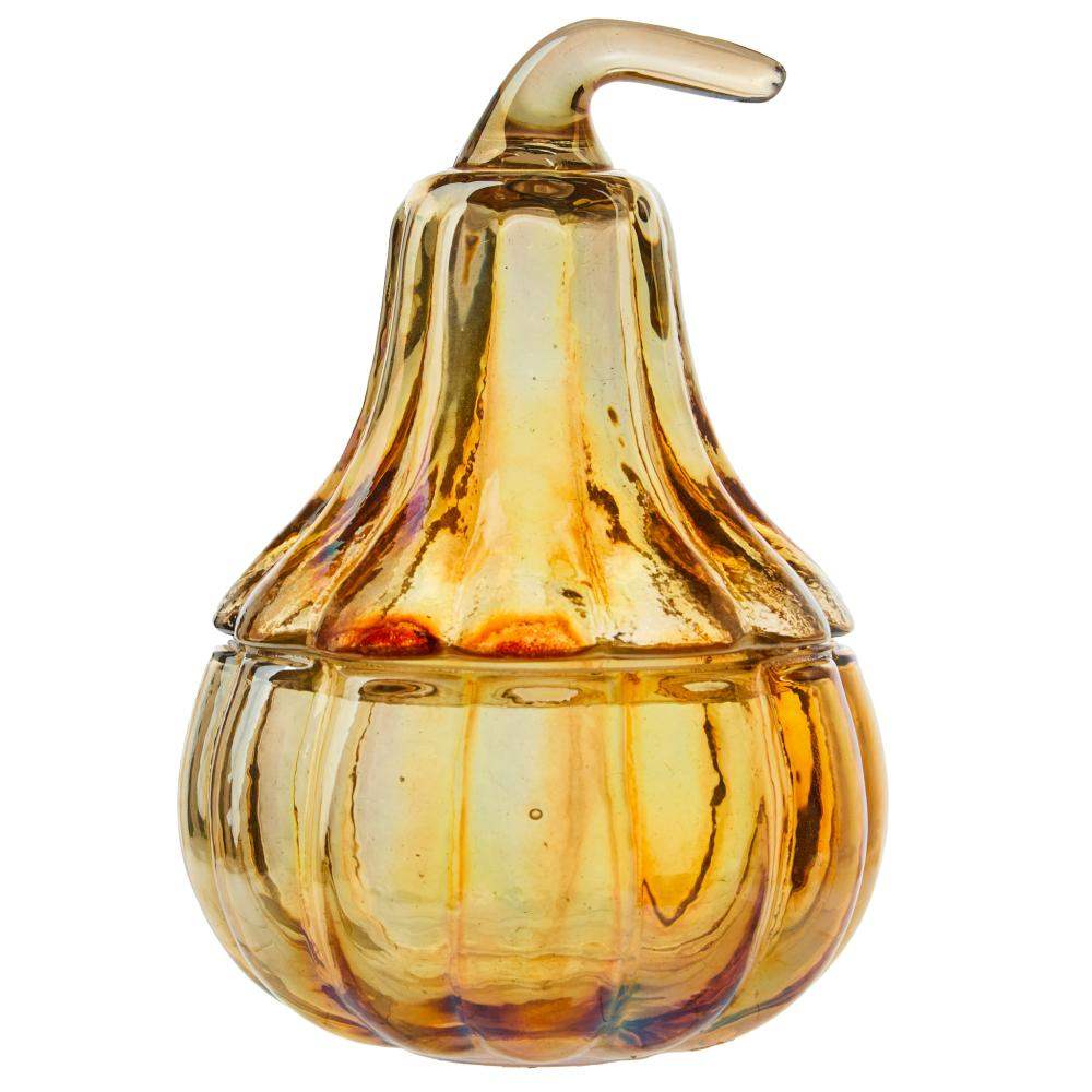 Creative Co-Op Glass Squash Iridescent Jar