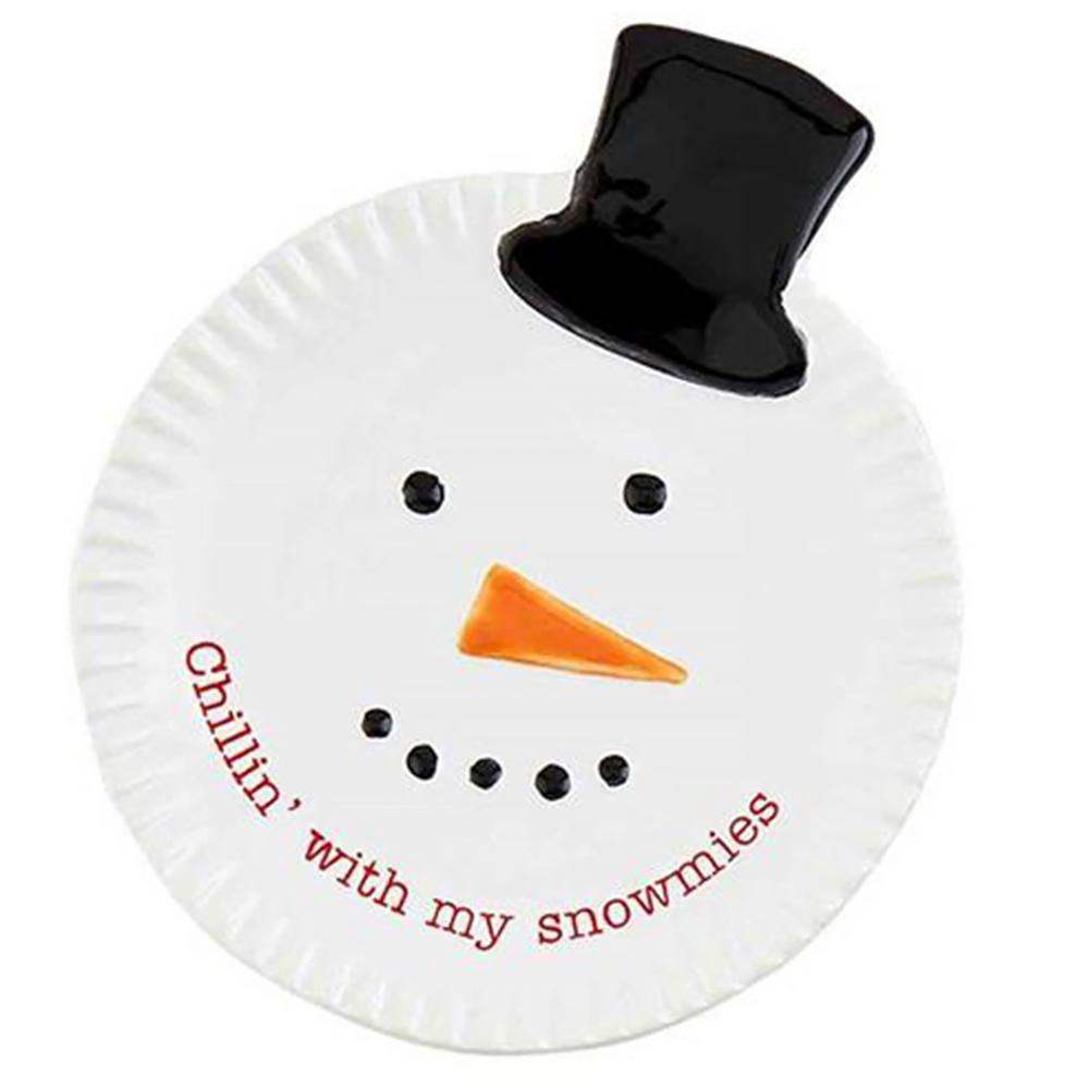 Mud Pie Snowman Appetizer Plate