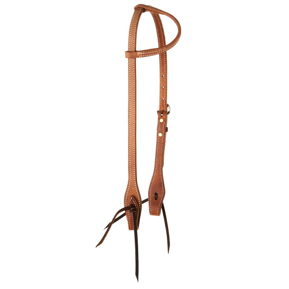 Cowperson Tack 5/8 Inch Natural Roughout Single Ear Headstall