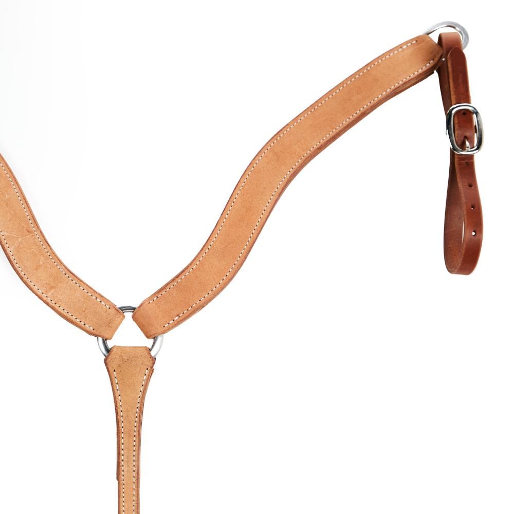 Cowperson Tack 1 3/4 Inch Roughout Leather Contoured Breast Collar