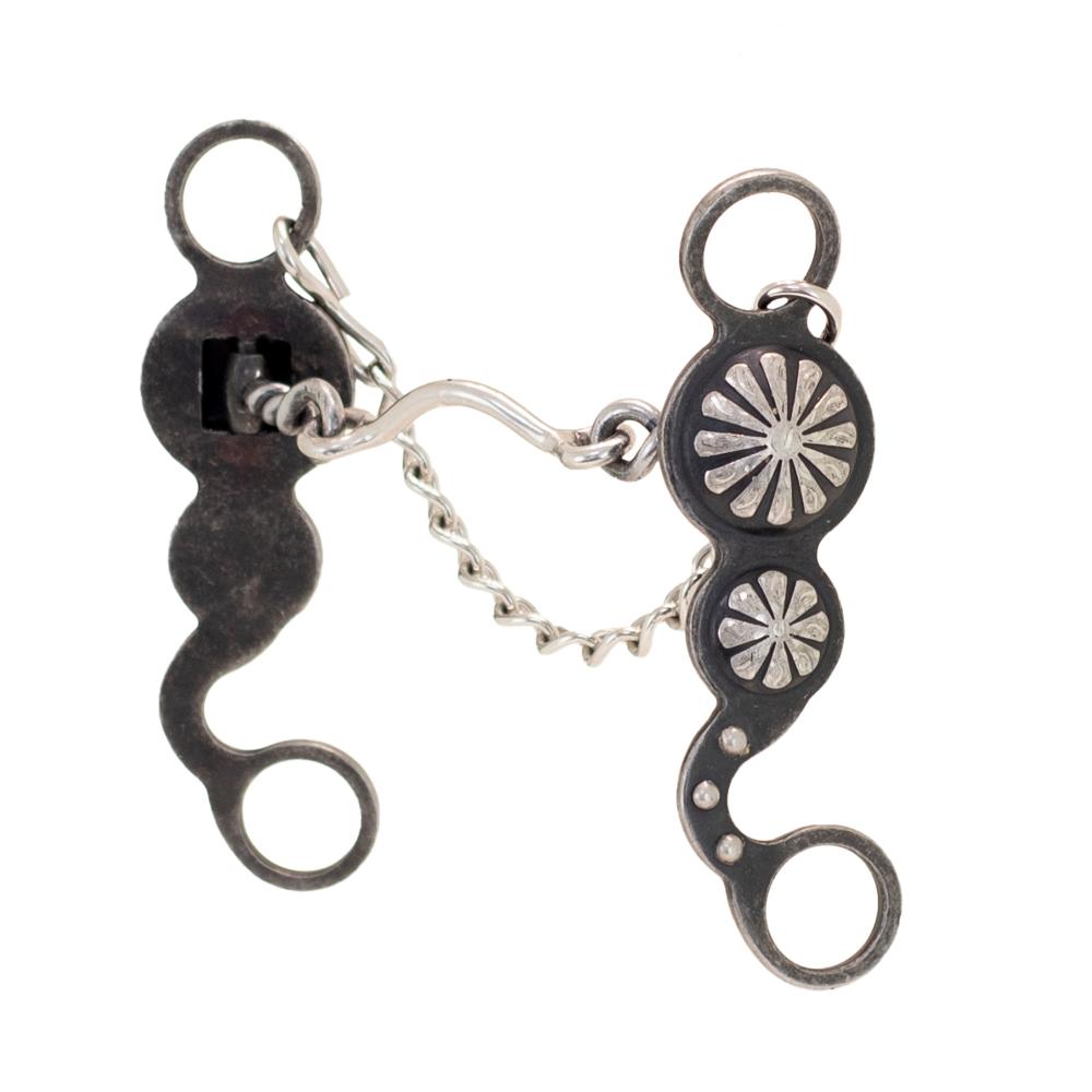 Cowboy Tack Nellie Miller Double Concho Low Ported Chain Shank Bit