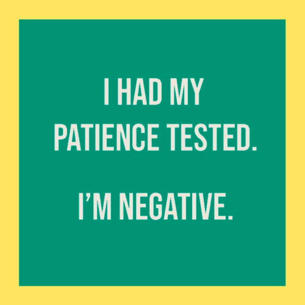 Drinks On Me Negative Patience Coaster