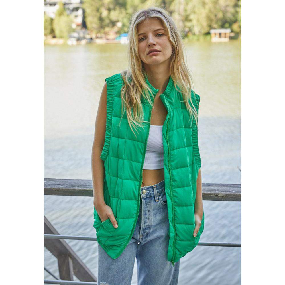 By Together Apparel Women's Green Vest