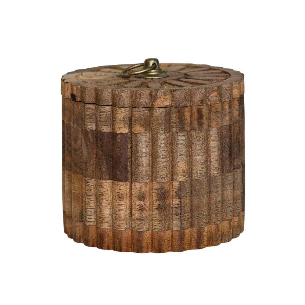 Creative Co-Op Mango Wood Box with Lid