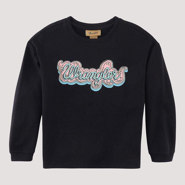 Wrangler Girl's Script Logo Sweatshirt