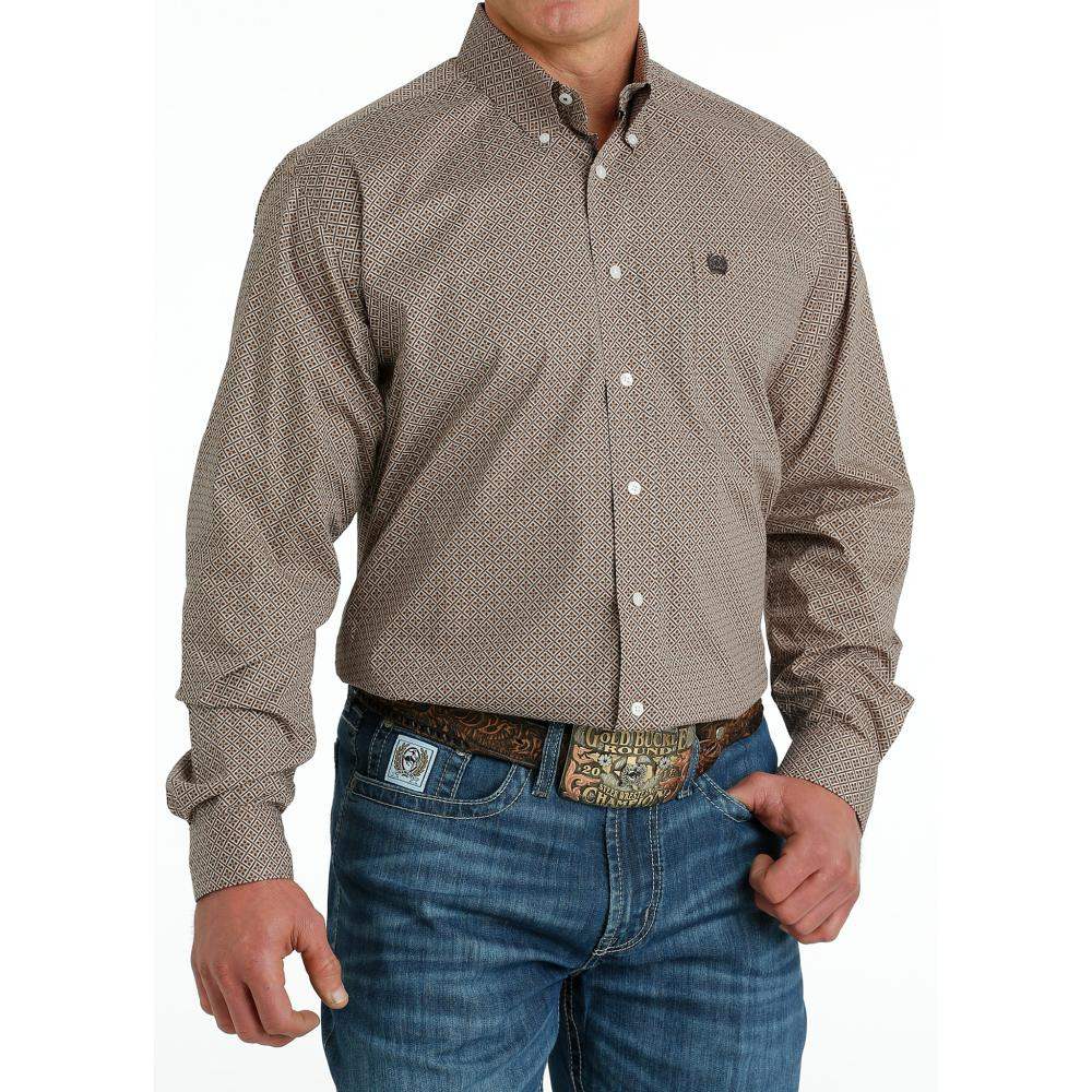 Cinch Men's Geometric Print Button Down Shirt