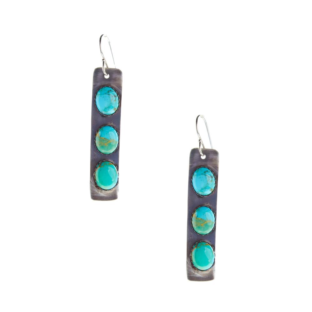 Horse Money Turquoise Turquoise Lisa Bar Earrings — NRS