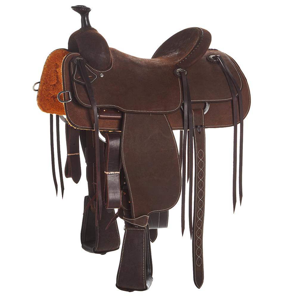 Martin Saddlery Chocolate Roughout Team Roper with Strings