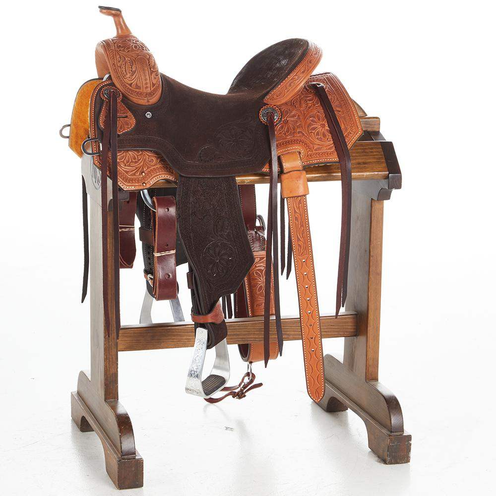 Used 15in Two Tone Barrel Saddle