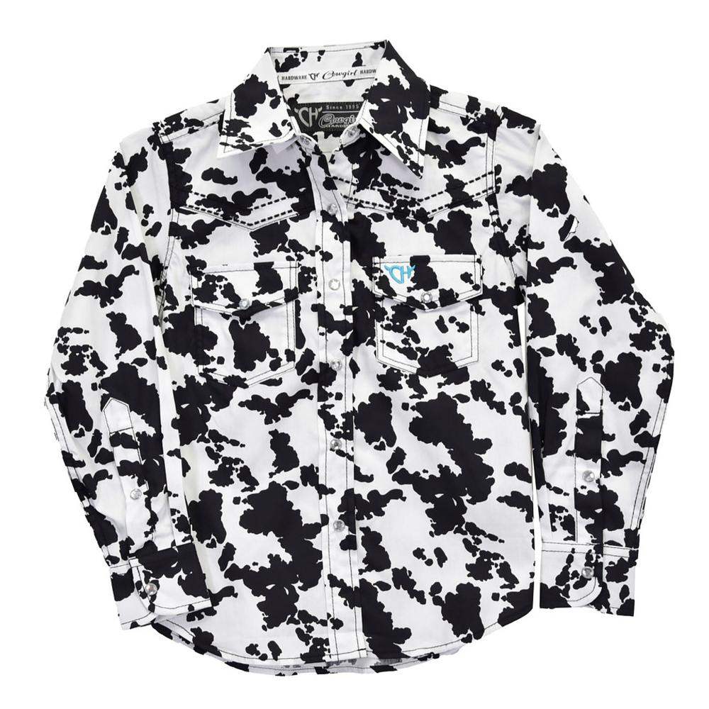 Cowboy Hardware Over Cowprint L/S Print Black