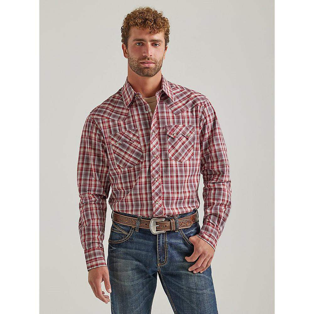 Wrangler Men's Retro Sawtooth Snap Pocket Western Shirt