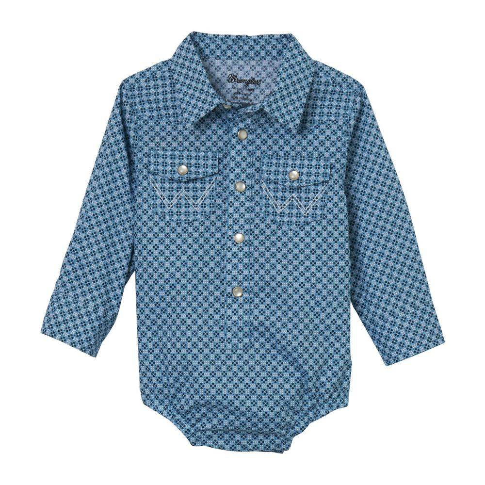 Wrangler Baby Boy's Long Sleeve Western Snap Bodysuit