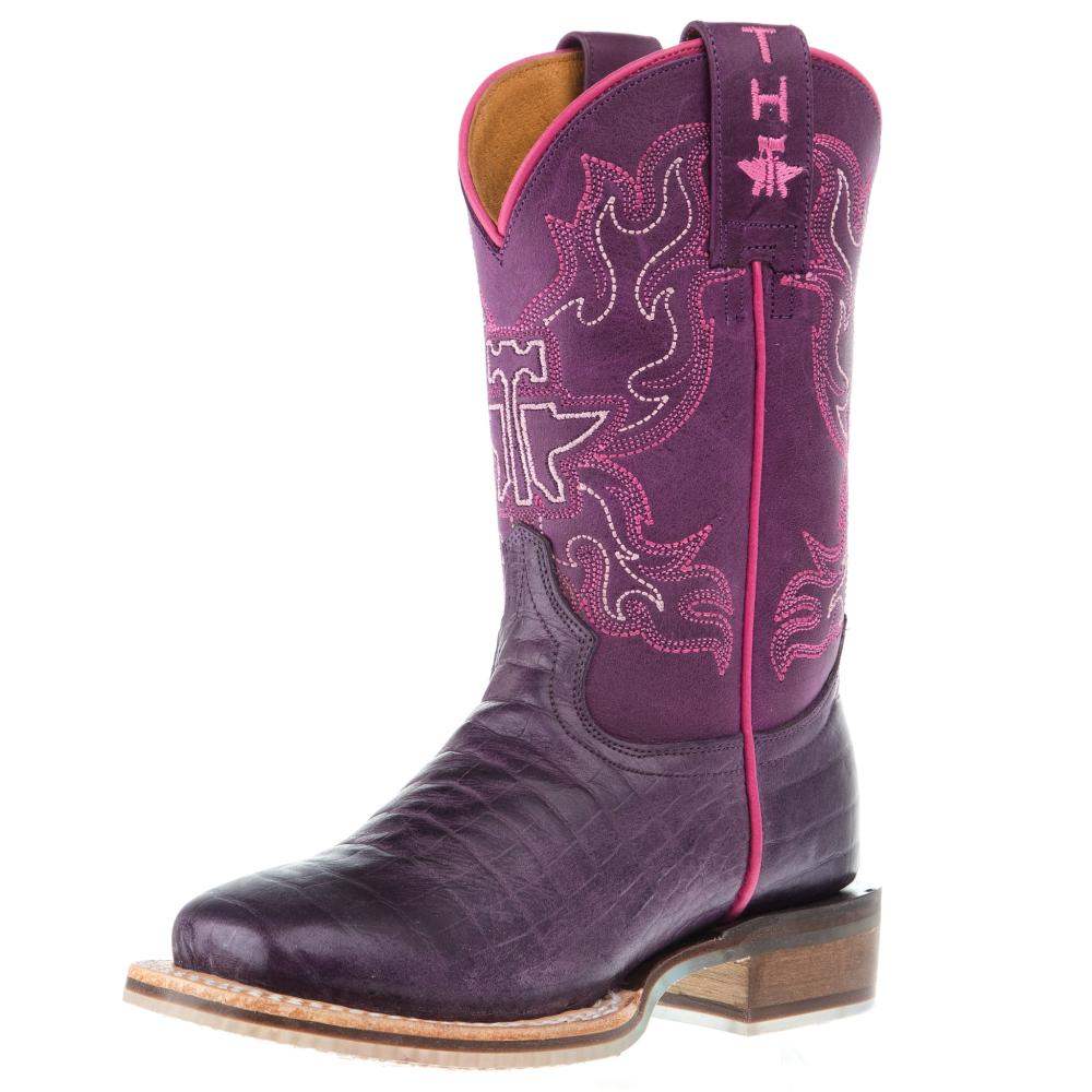 Tin Haul Footwear Kids Purple People Eater with Snappy Sole Cowgirl Bo