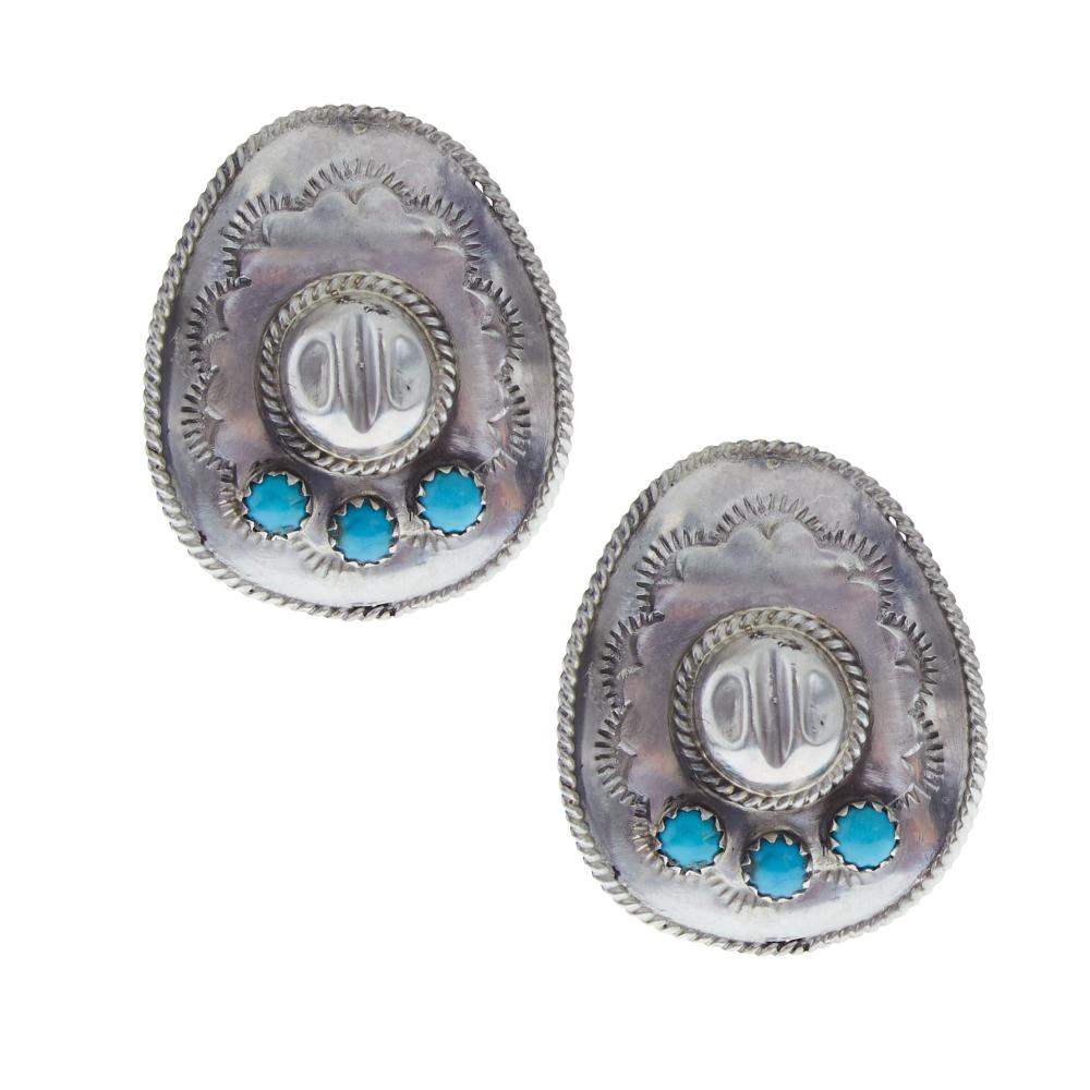 NRS Sterling Cowboy Hat Earrings