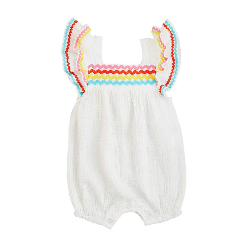 Mud Pie Girl's Ric Rac Romper
