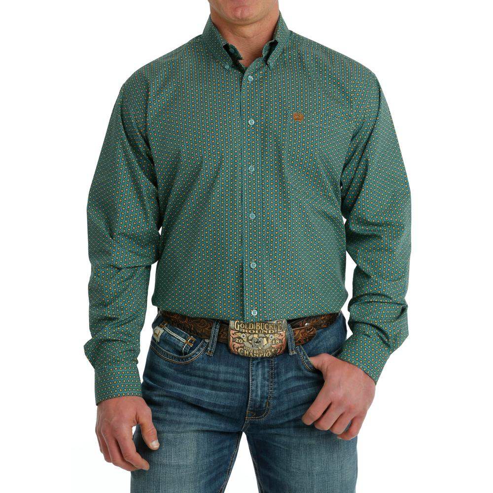 Cinch Men's Classic Fit Turquoise Button Down