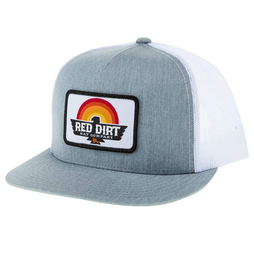 Red Dirt Hat Company Co Grey and White Early Bird Cap