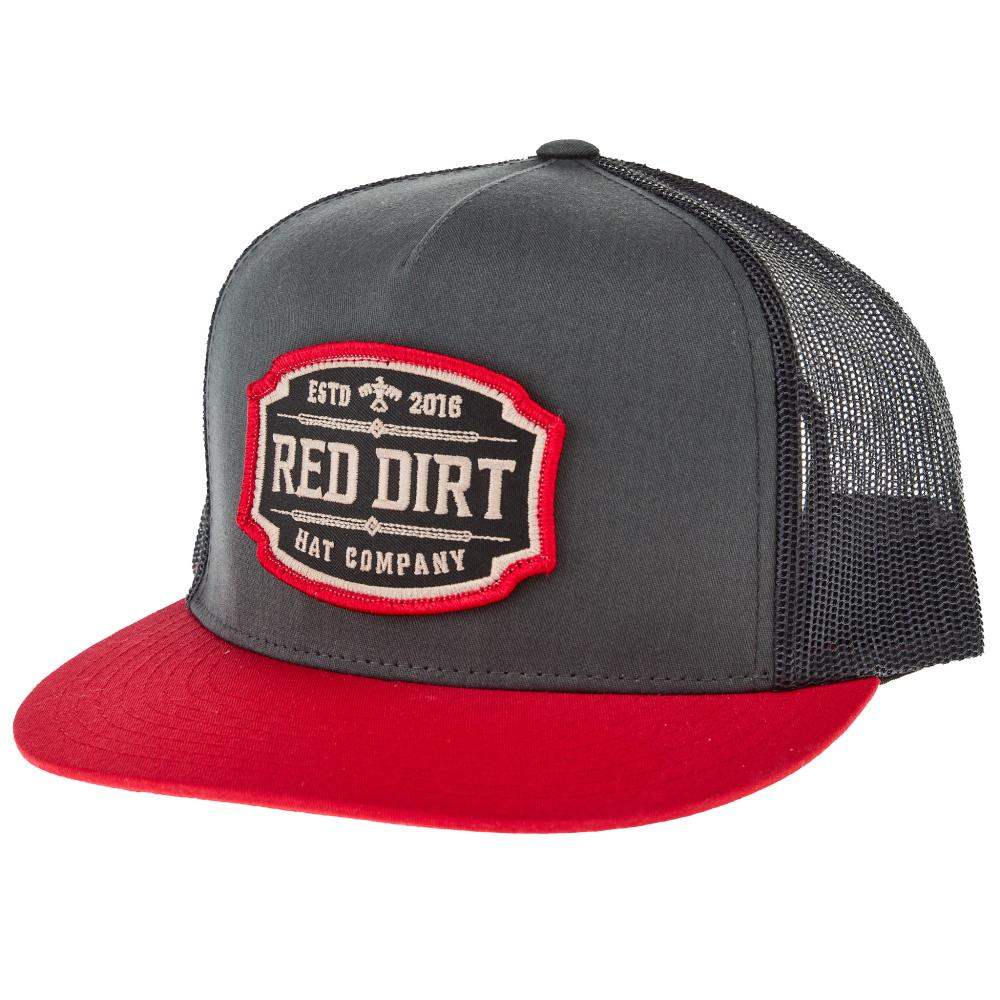 Red Dirt Hat Company Co Charcoal and Black Tombstone Cap