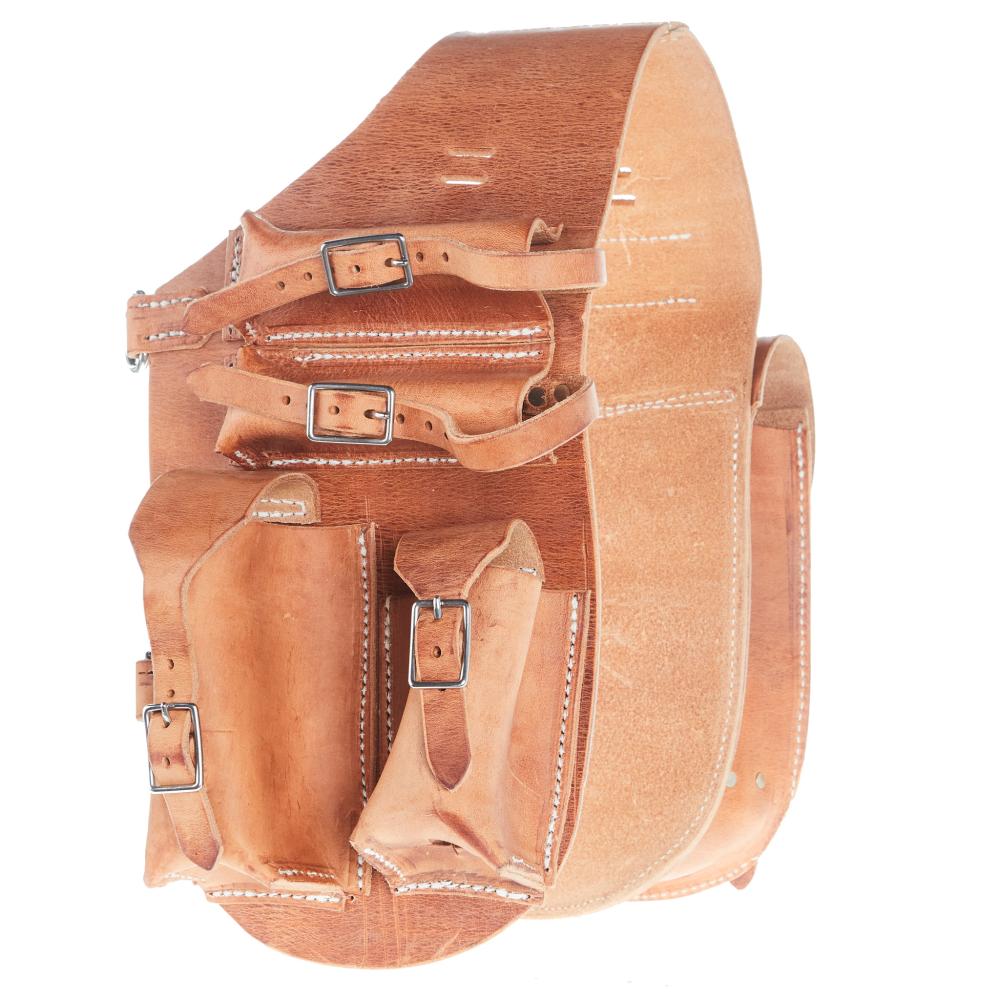 NRS Tack Natural Oil Hermann Oak Leather Medicine Saddle Bag