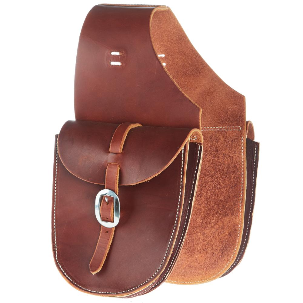 NRS Tack Chestnut Leather Saddle Bag