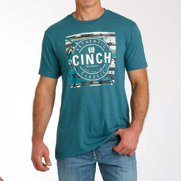 Cinch Men's Teal Rustic Aztec T-Shirt
