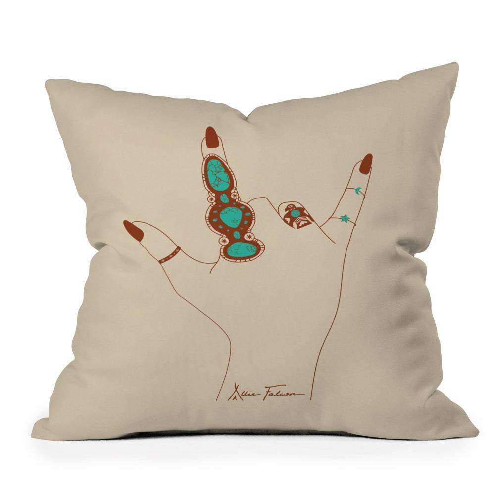 Deny Designs Love Language Outdoor Throw Pillow