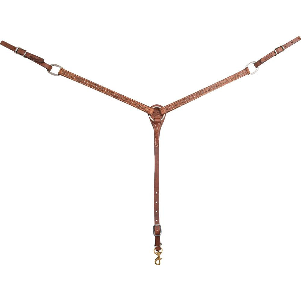 Martin Saddlery Exotic Overlay 1 Inch Breast Collar with Dot Border