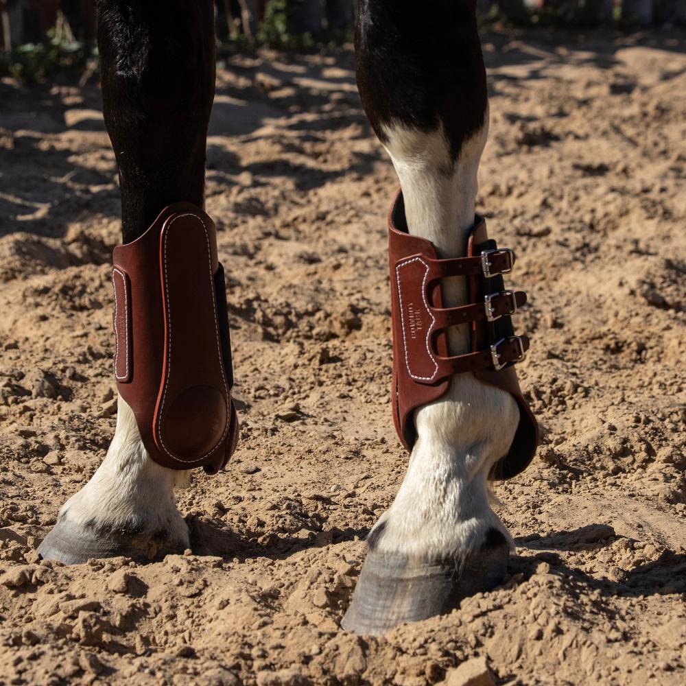 Cowboy Tack Medium Leather Splint Boots