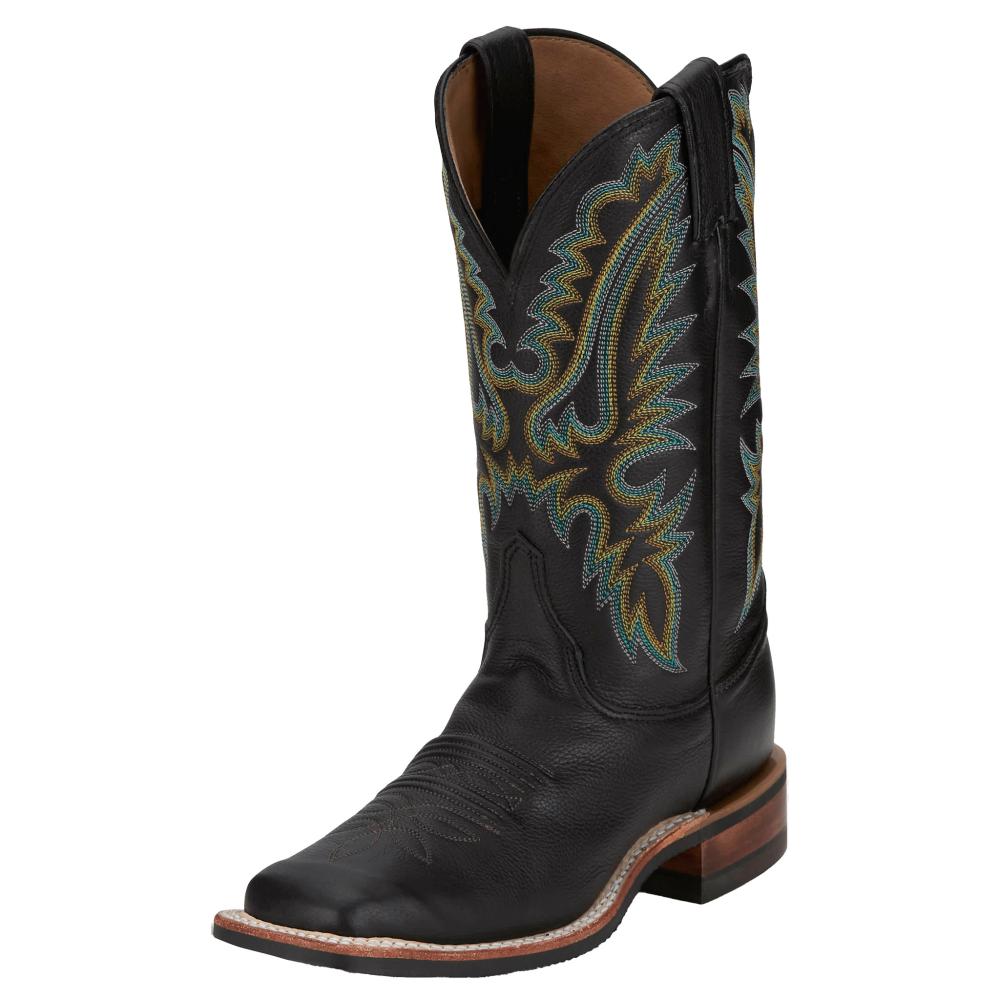 Justin Boot Company Women`s Bent Rail Jet Black Vamp 11In Jet Black To