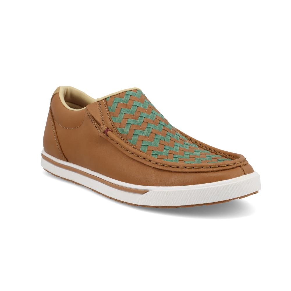 Twisted X Women`s Ginger and Green Slip-On 4-H Kicks