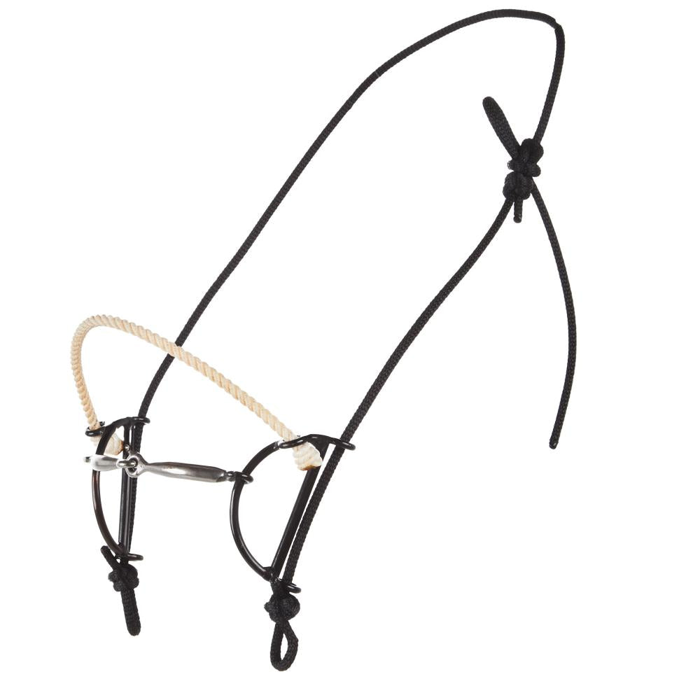 Dutton Bits Smooth Snaffle Rope Nose Sliding Draw Gag Headstall