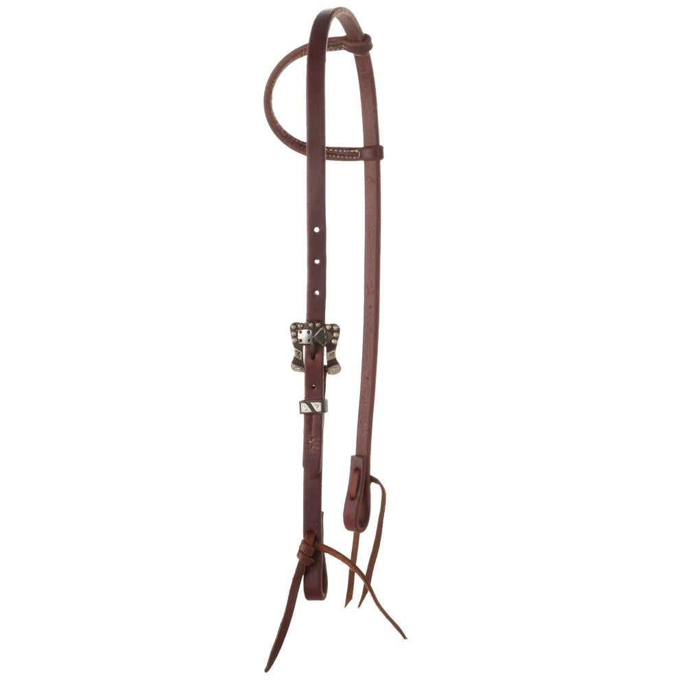 Cowperson Tack Heavy Oiled 5/8in. Single Ear Headstall with High Rolle