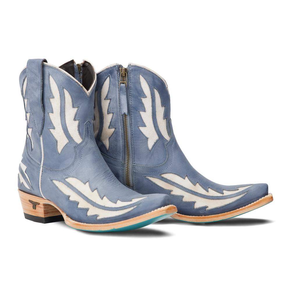 Lane Boots Women`s Walk The Line Washed Denim Bootie