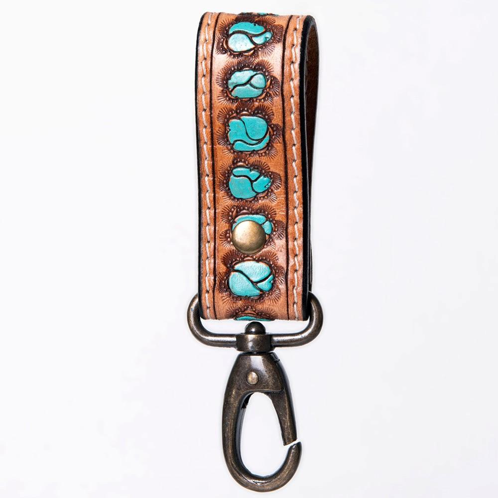 American Darling Tooled Leather Keychain