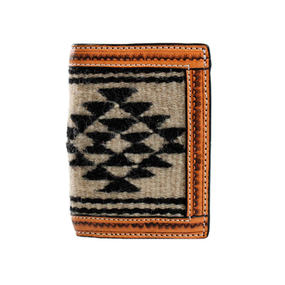 M & F Western Men's Aztec Wool Trifold Wallet