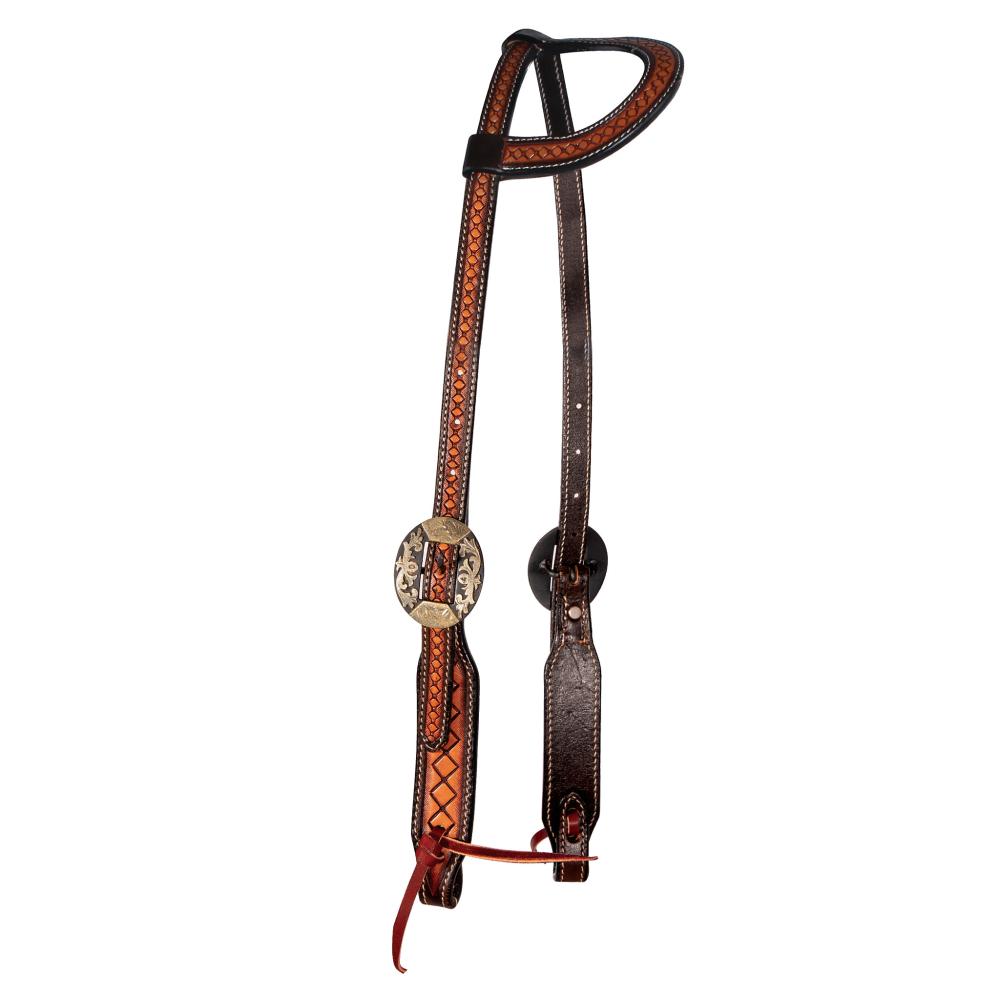 Professionals Choice Cross Hatch Single Ear Headstall