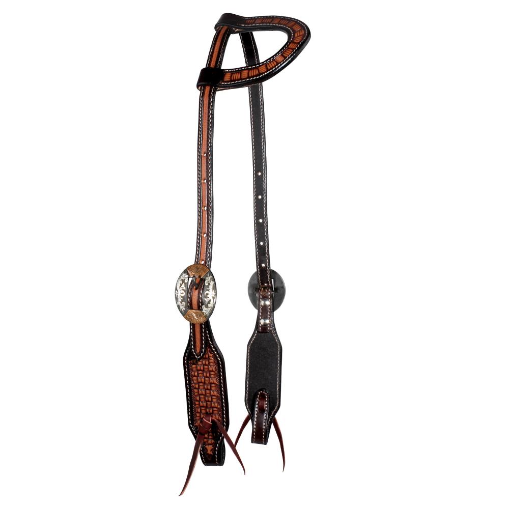 Professionals Choice Block Basket Single Ear Headstall