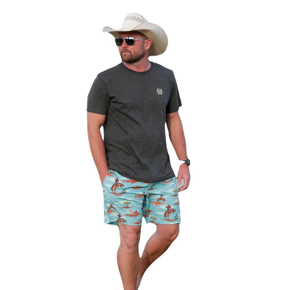 Cinch Men's Cowboy Print Swim Trunks