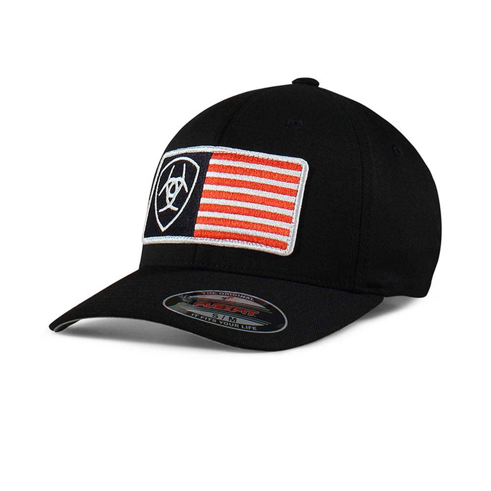 Ariat USA Flag Patch Black Cap