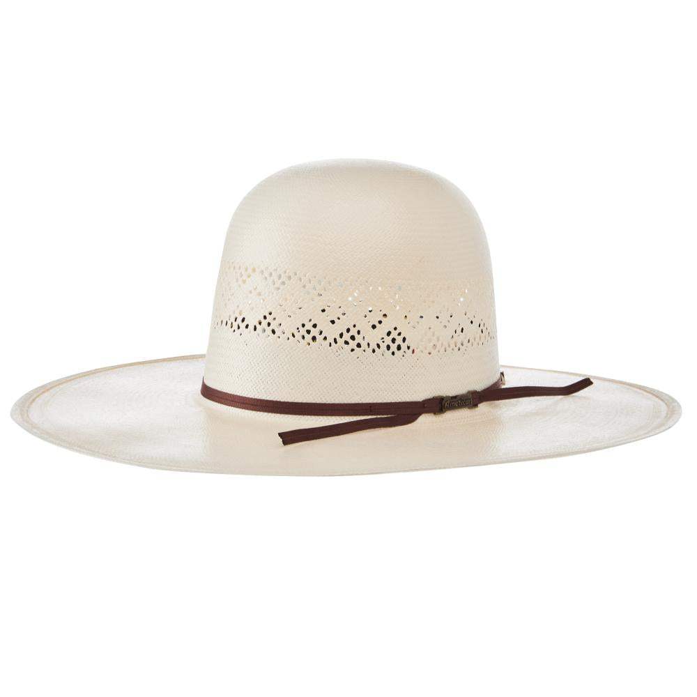 American Hats Co Ivory 8300 4 1/2 Inch Brim Open Crown Straw Hat