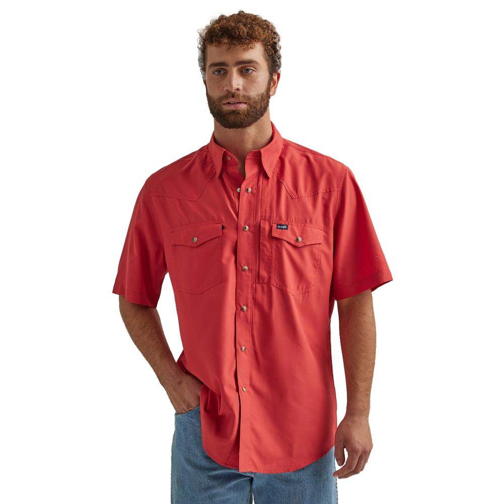 Wrangler Men's Red Performance Snap Shirt