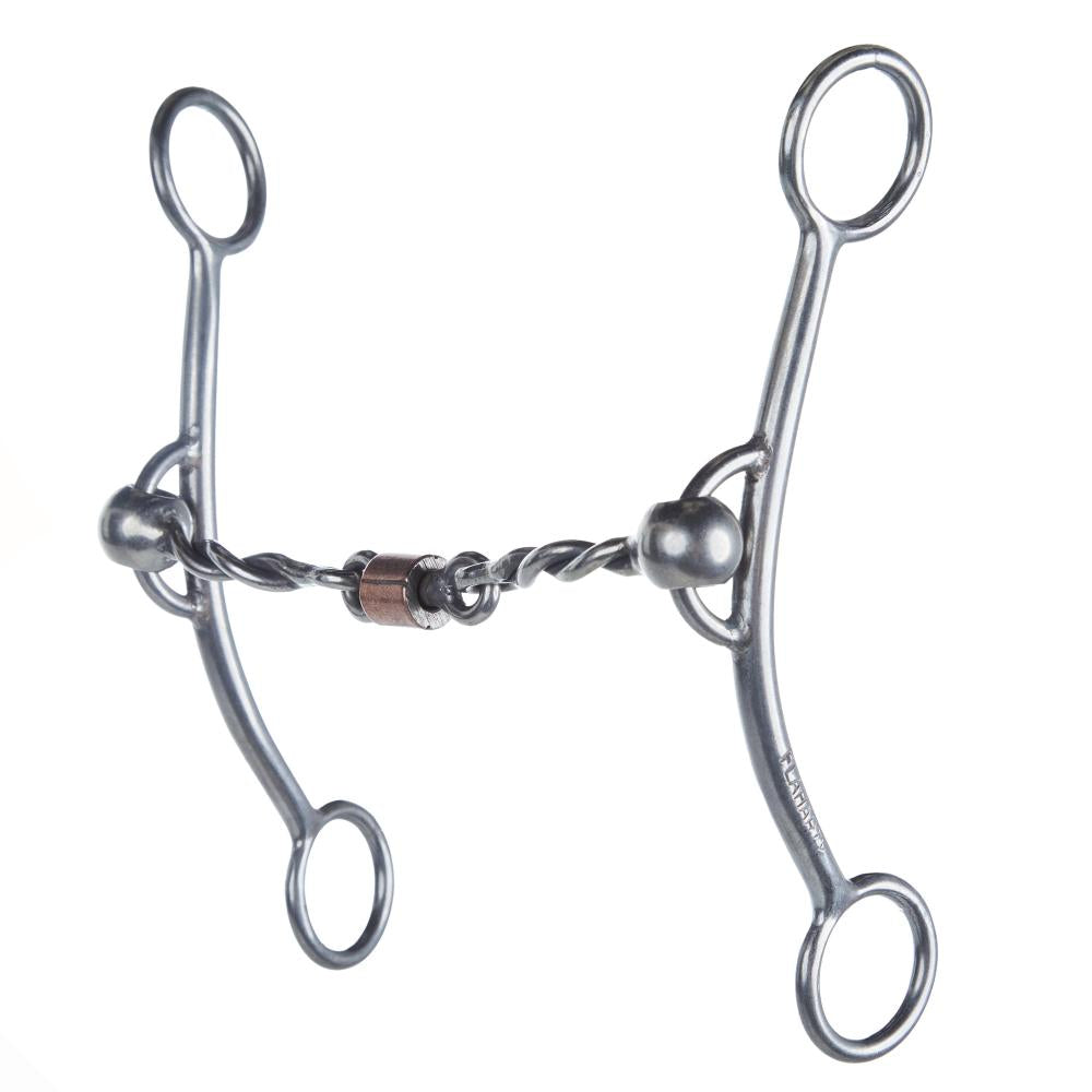 Flaharty Bits & Spurs Reg'lar Betty Twisted Wire Copper Roller Dog Bon