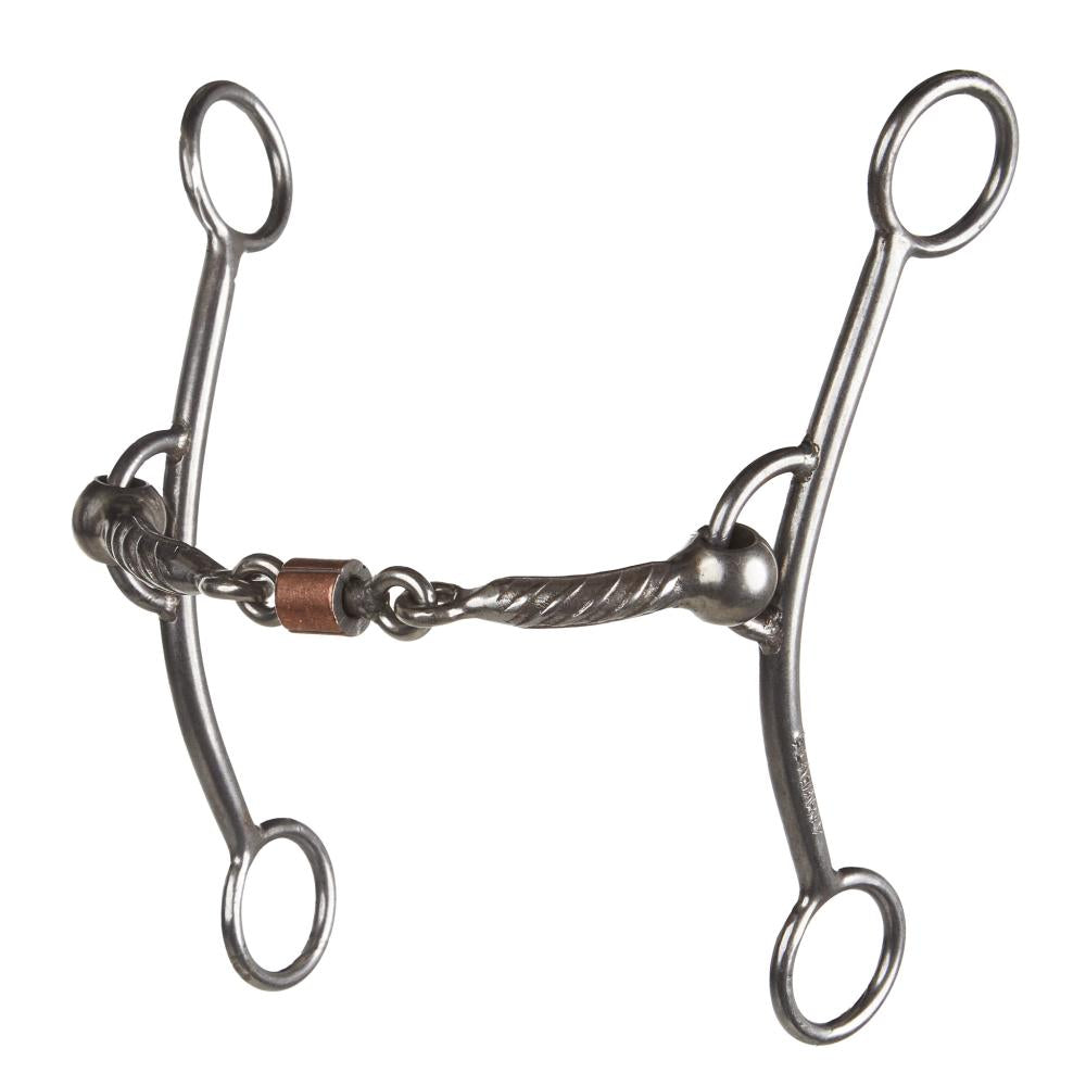 Flaharty Bits & Spurs Reg'lar Betty Rebar Copper Roller Dog Bone Gag B