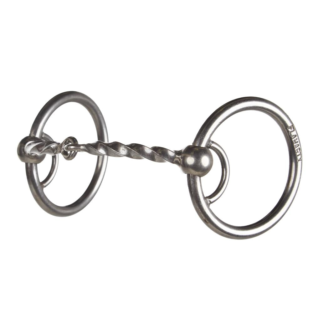 Flaharty Bits & Spurs Locked O Ring Twisted Square Snaffle Gag Bit