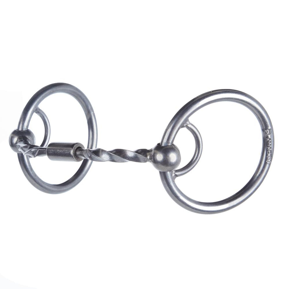 Flaharty Bits & Spurs Locked O Ring Billy Allen Twisted Square Snaffle